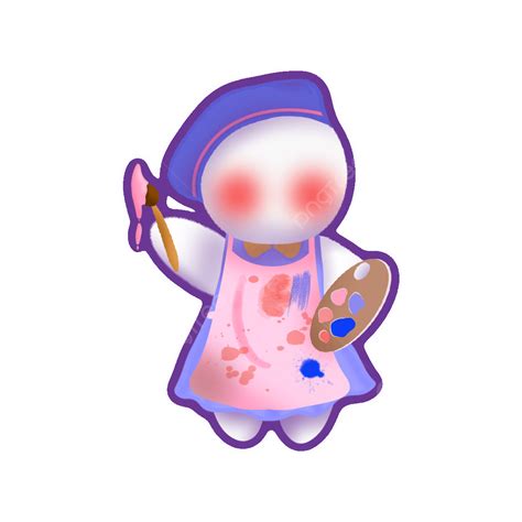 스티커 화가 캐릭터 일러스트 캐릭터 일러스트 스티커 일러스트 화가 일러스트 Png 일러스트 및 Psd 이미지 무료 다운로드 Pngtree