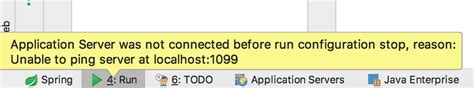 maven intellij unable to ping server at localhost 1099 stack overflow