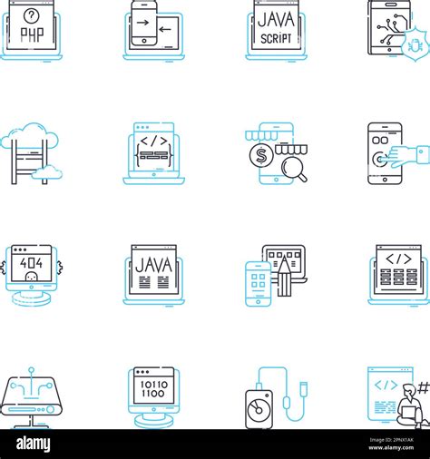 Innovation Technology Linear Icons Set Disruption Futuristic Piering Advancement Progress