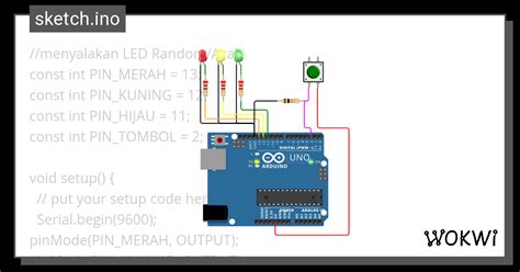 random led with button netika wokwi esp32 stm32 arduino simulator