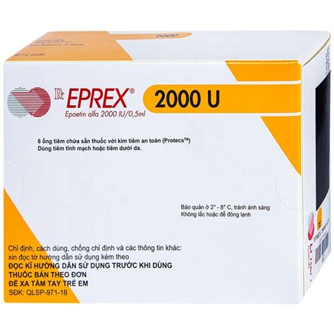 Thuốc Eprex Prefill 2000iu Janssen điều Trị Bệnh Thiếu Máu 6 ống
