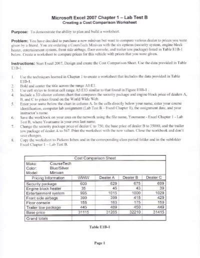 excel chapter 1 lab test b revised pdf