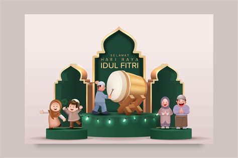 Eid Mubarak Graphic Template Graphic By Darwin Vectorian · Creative Fabrica