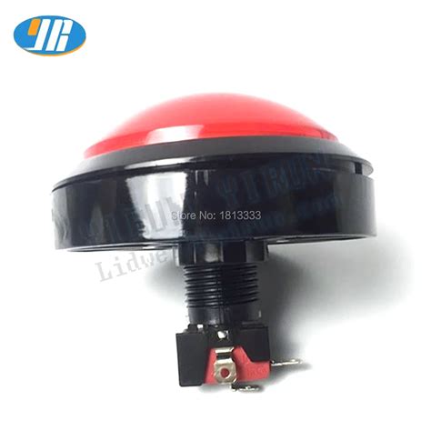 5PCS DC5V Led Illuminated Push Button 100MM Big Button Convex Cover Button Switch With Light