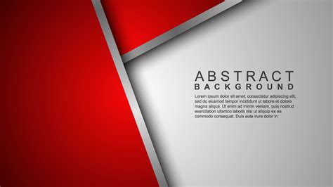 Abstract Red Overlapping Layers Background Combined With Silver Textured Lines Decoration