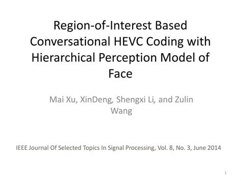 ppt region of interest based conversational hevc coding with