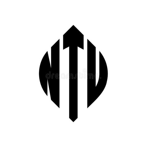 NTU Circle Letter Logo Design with Circle and Ellipse Shape. NTU ...