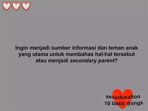 10 Basic Things In Sex Education PPT Free Download