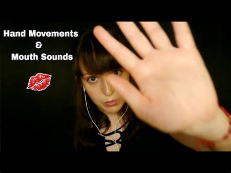 ASMR Hand movements with mouth sounds [tktktk & shhh]