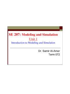 SE 207: Modeling and Simulation Lecture 1: Introduction / se-207-modeling-and-simulation-lecture ...