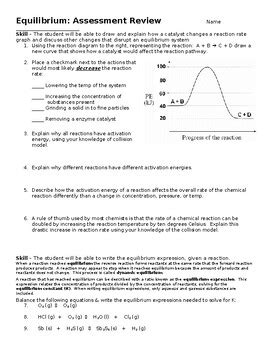 Equilibrium Review - Unit Assessment Review & Answer Key by Becky Youngkent