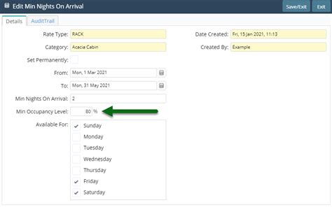 Occupancy Calculation Rule RMS Help Centre