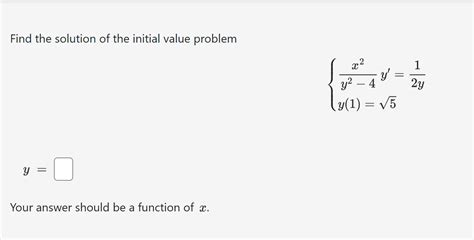 Solved Find the solution of the initial value problem | Chegg.com