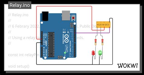 Led Control Using Relay Esp32 Wokwi Esp32 Stm32 Arduino Simulator