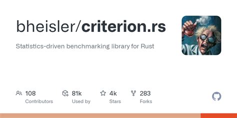 GitHub Bheisler Criterion Rs Statistics Driven Benchmarking Library For Rust