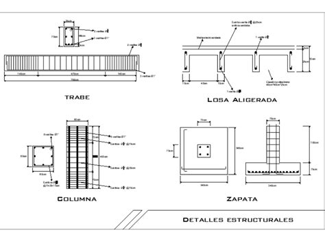 Detalles Estructurales En Autocad Descargar Cad 5551 Kb Bibliocad
