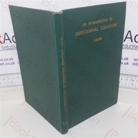 Introduction To Differential Equations By Green S L Very Good Hardcover 1945 1st Edition
