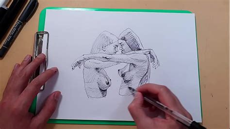 Two Beautiful Sexy Girls A Quick Sketch With A Ballpoint Pen xxx Videos Porno Móviles