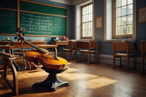 Classroom With Musical Instruments Premium Ai Generated Image