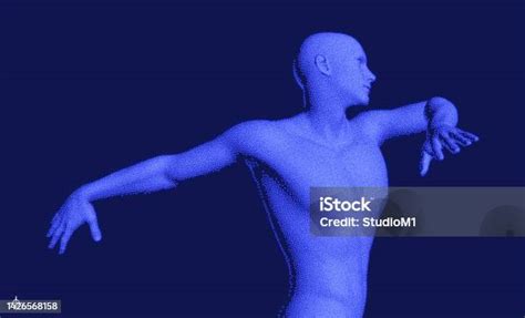 입자로 구성된 3d 인체 모델 패션을 위한 디자인 아트 이벤트 초대 템플릿입니다 배너 전단지 포스터 커버 또는 브로셔에 대한