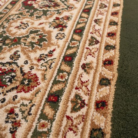 Opulent Green Fireside Area Rug