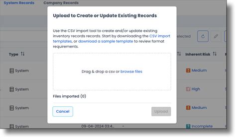using the csv import tool trustarc help center