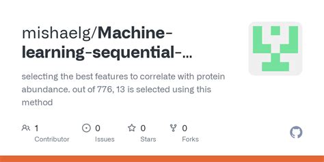 Github Mishaelgmachine Learning Sequential Forward Selection Selecting The Best Features To