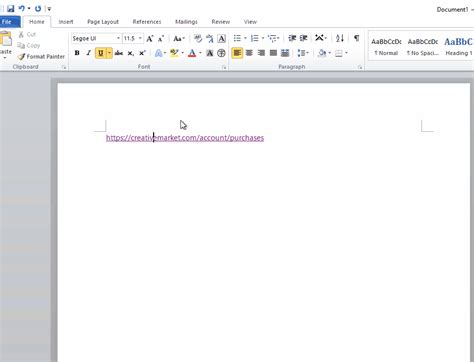 Google Chrome Error Message With Pasted Hyperlink In MS Word Document When Same