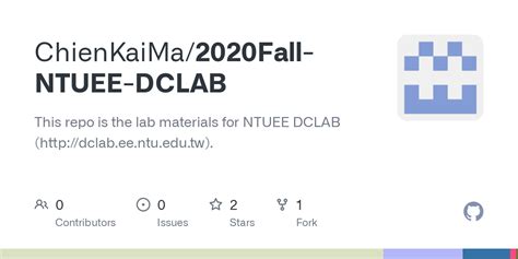 Github Chienkaima2020fall Ntuee Dclab This Repo Is The Lab