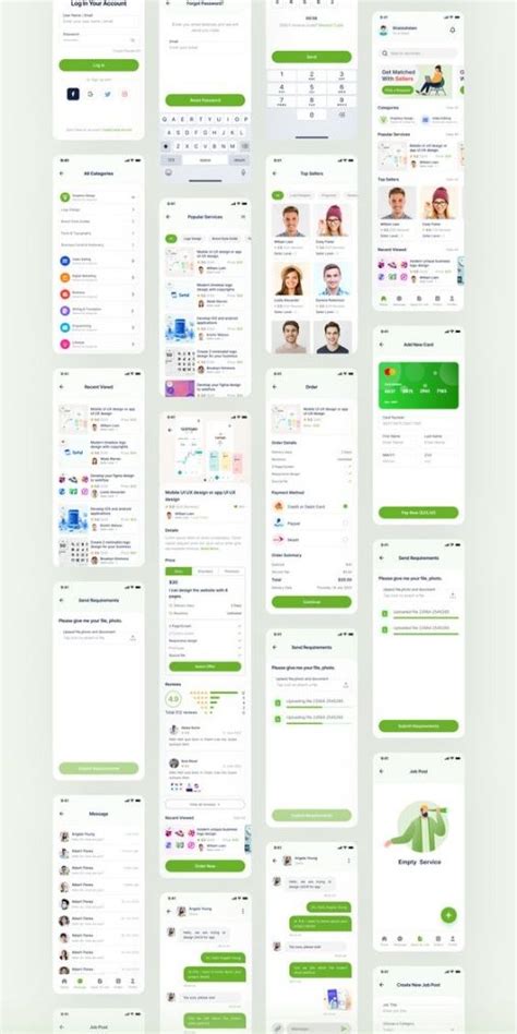 Freelancer Marketplace App UI Kit Android IOS UI Kits En 2024