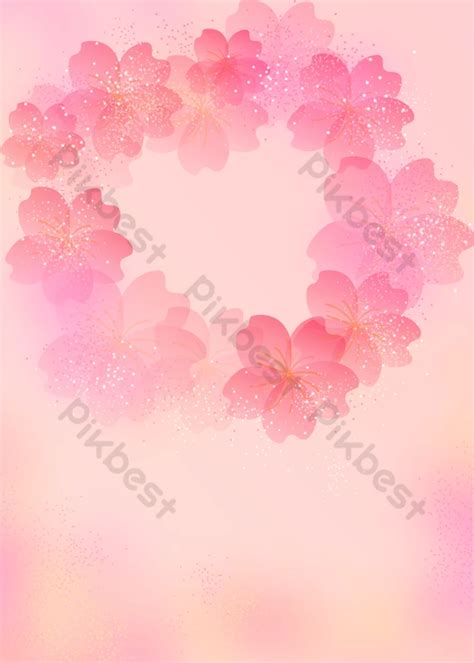 핑크 벚꽃 배경 색상 그라디언트 Png Psd 무료 다운로드 Pikbest