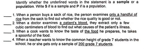 Solved Identify Whether The Underlined Words In The Statement Is A