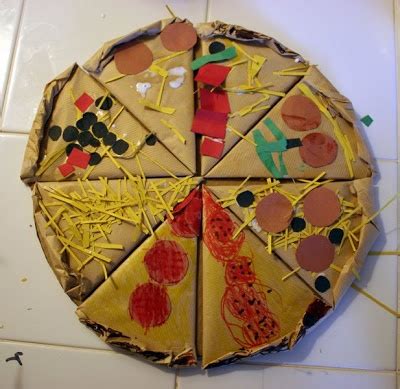 Cardboard And Construction Paper Pizza Pizza Craft Food Activities