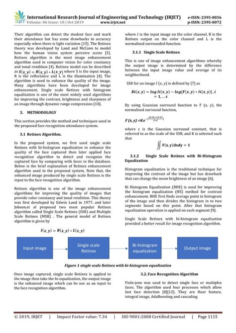 irjet design of an automated attendance system using face recognition