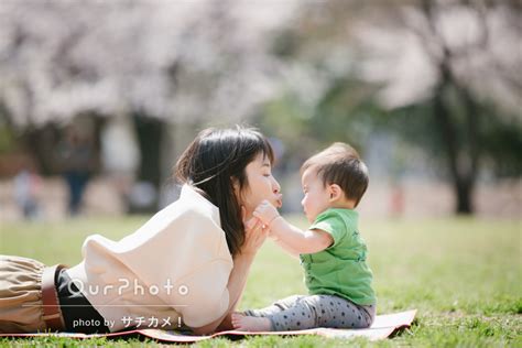 人見知りのお子様も初めて可愛い笑顔親子でカジュアルフォト撮影OurPhoto アワーフォト