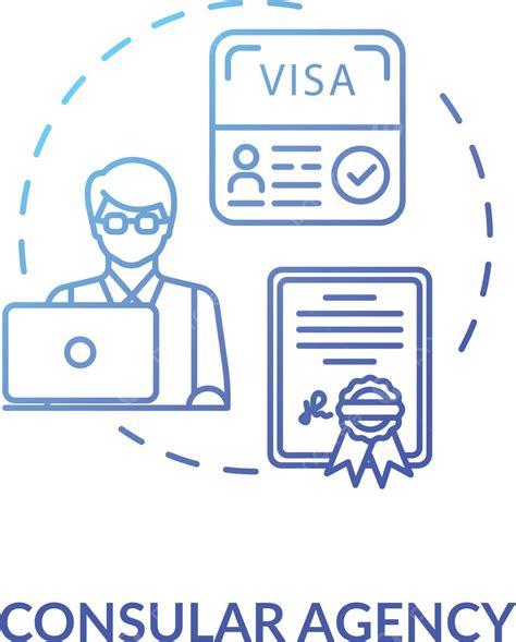 Consular Agency Concept Icon Outline Consular Art Vector Outline Consular Art Png And Vector