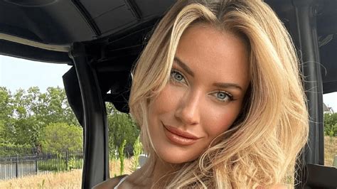 On The Golf Course Paige Spiranac Almost Bursts Out Of Tight Black Tops In A Fascinating Selfie