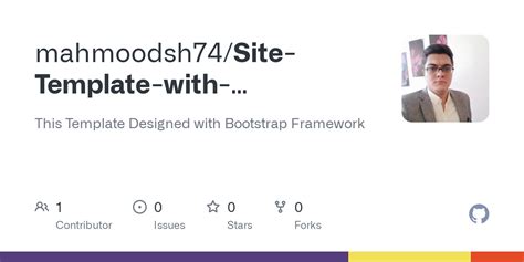 GitHub Mahmoodsh Site Template With Bootstrap Framework This Template Designed With