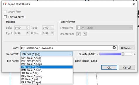 configurable default export file format user requests suggestion box