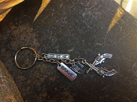 Gun Keychain Pistol Revolver Weapon Hunting Silver Charm | Etsy