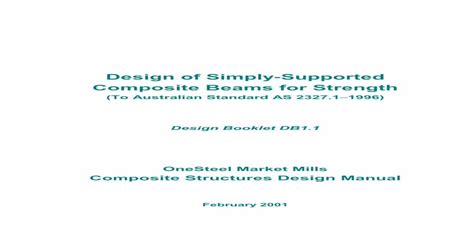 Pdf Design Of Simply Supported Composite Beams For Strength · Pdf