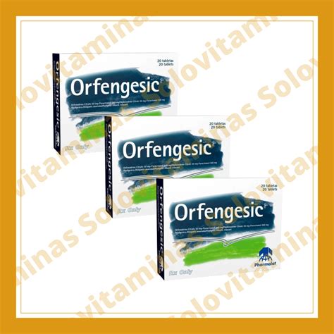 Orfengesic 20 Tabletas 3 Pack Solo Vitaminas