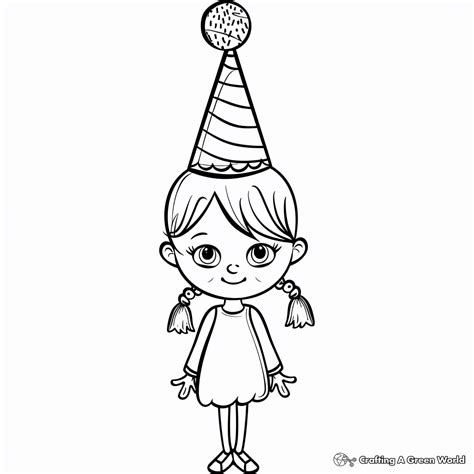 Birthday Party Hats Coloring Pages 2025