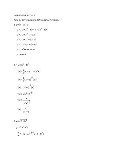 Prob Solving Derivatives Pdf