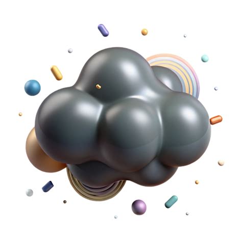 Dramatic Classic Gray Cloud Isolated With Darker Shade High Resolution