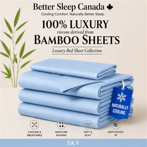 100 Bamboo Cooling Sheets And Pillowcase Set Better Sleep Canadas Premium Weighted Blanket
