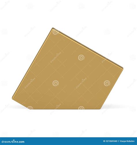 Golden Metallic Polygonal Corner Vertical Wall Geometric Base Foundation Realistic Vector Stock