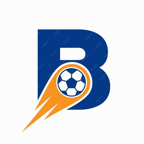 Conceito De Logotipo De Futebol Letra B Com ícone De Futebol Em