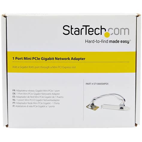 Startech Com Mini Pci Express Gigabit Ethernet Network Adapter Nic Card Add A Gigabit Rj