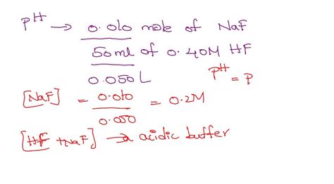 Solved What Is The Ph Of A Buffer Made From 050 M Hf Ka 68 × 10 4